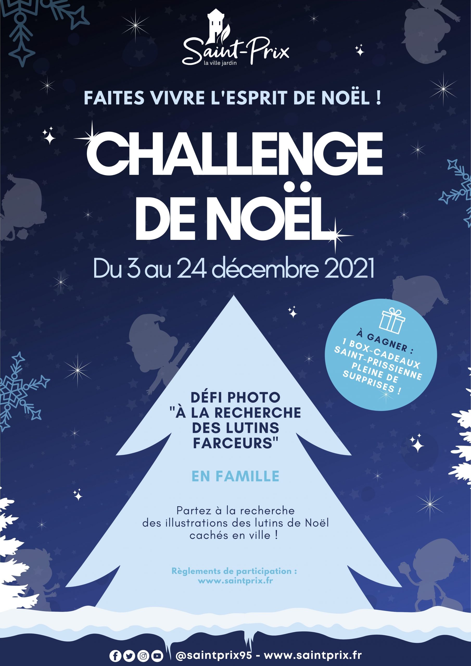 Affiche Challenge de Noël - À la recherche des lutins farceurs ...